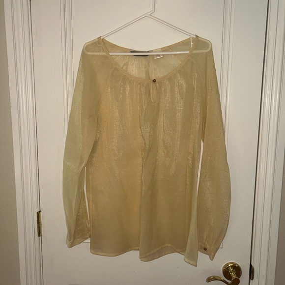 Tommy Bahama | Tops | Tommy Bahama Womans Cream Sheer Blouse Size 6 ...